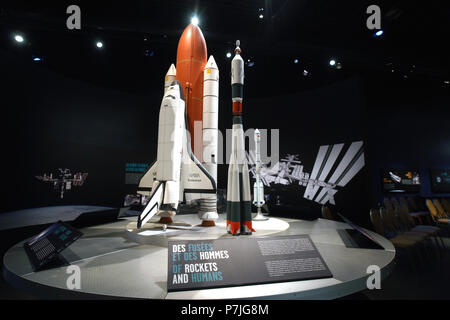 Laval, Canada, Januray 22, 2018. Mock-up of the space shuttle Endeavor ...