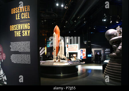 Laval, Canada, Januray 22, 2018. Mock-up of the space shuttle Endeavor ...