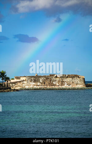 Rainbow over San Geronimo de Boqueron Castle and Condado Lagoon, San ...