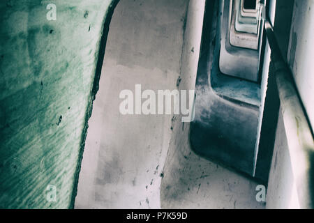 Decayed scary stairs on a condemned old building Stock Photo - Alamy