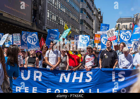 NHS 70th Anniversary March organised by People's Assembly, London, UK ...