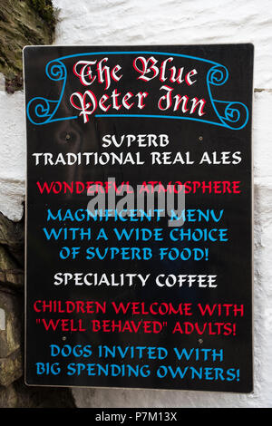 The Blue Peter in Polperro, Cornwall, is a little low-beamed pub in one ...