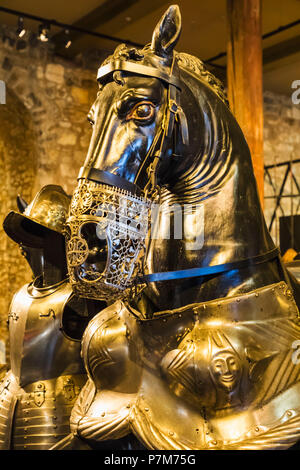England, London, Tower of London, The White Tower, Display of Armour ...