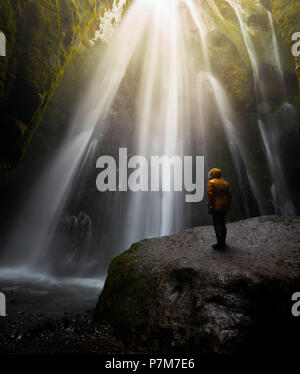 Gljufrabui Waterfall in southern iceland Stock Photo - Alamy