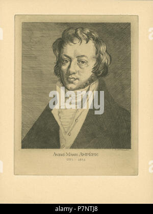 Portrait of André-Marie Ampère (1775-1836), philosopher, mathematician ...
