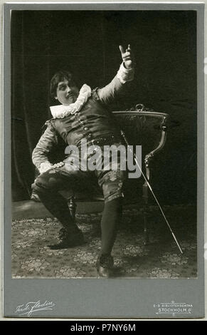 Axel Hultman som Don Annibal i Lycksökerskan, Dramatiska teatern 1901 ...