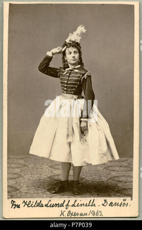 Hilda Lund, dansare, Kungliga Operan 1872 192 Hilda Lund, porträtt ...