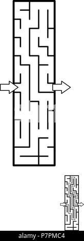 Back to school black and white maze for children. Preschool outline ...