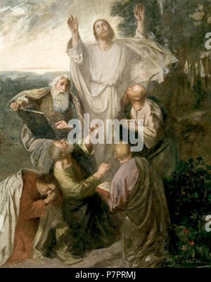Louis Feldmann Der auferstandene Christus erscheint den Aposteln Stock Photo - Alamy
