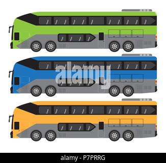 Quad axle coach or 10 Wheel Bus Vector and Illustration Stock Vector ...