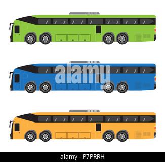 Quad axle coach or 10 Wheel Bus Vector and Illustration Stock Vector ...