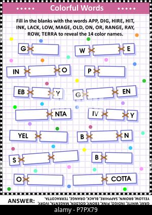 Word puzzle or word game: guess the names of various occupations ...