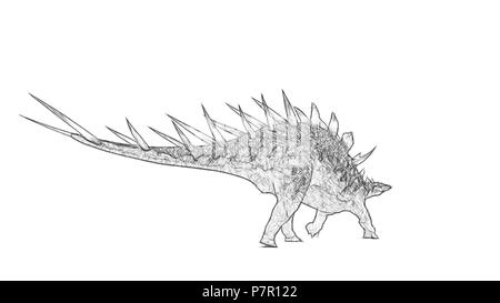 sketch of kentrosaurus Stock Photo - Alamy