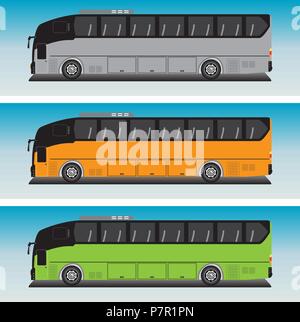 12 Meter Bus Vector in Blue sky Bacground Stock Vector Image & Art - Alamy