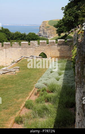 The well known walled garden of Dunraven castle in Southerndown on the ...