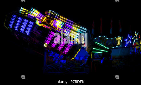 CARNIVAL RIDES at the Calgary Stampede, Calgary, Alberta, Canada Stock ...