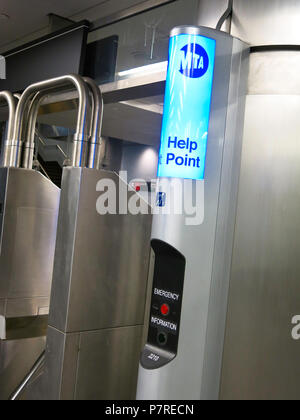 MTA Rider Help Station,The Fulton Center Subway Station in Lower ...