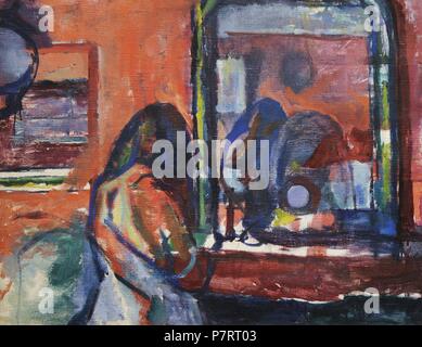 Ludvig Karsten (1876-1926). Norwegian painter. At the Mirror, 1914 ...