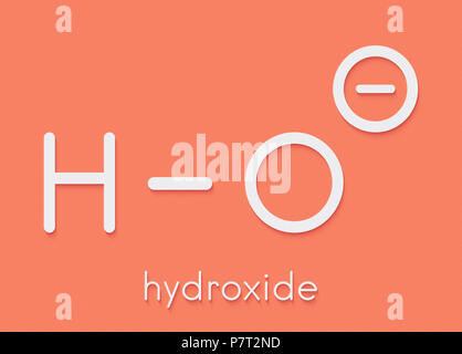 Hydroxide anion, chemical structure. Skeletal formula Stock Photo - Alamy
