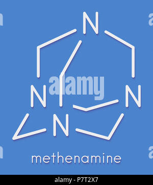 Methenamine molecule. Uses as an antiseptic drug and in solid fuel ...