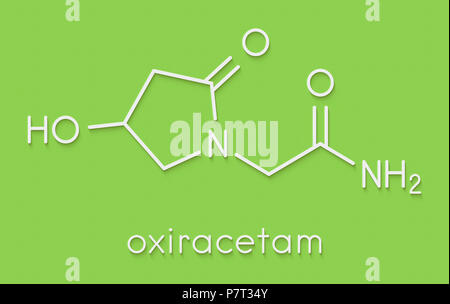 Oxiracetam nootropic drug molecule. Skeletal formula Stock Photo - Alamy