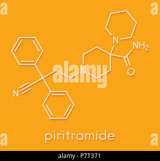 Piritramide opioid analgetic drug molecule. Skeletal formula Stock ...