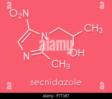 Secnidazole anti-infective drug molecule (nitroimidazole class ...