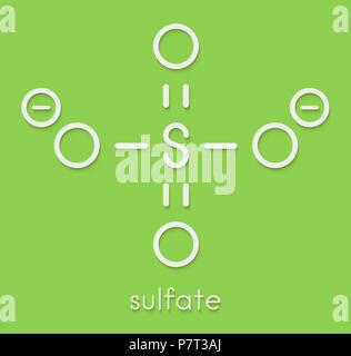 Sulfate anion, chemical structure. Skeletal formula Stock Photo - Alamy
