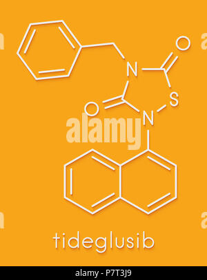 Tideglusib drug molecule (GSK-3 inhibitor). Skeletal formula Stock ...