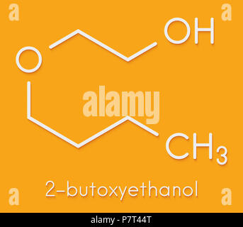 2-Butoxyethanol solvent and surfactant molecule. Skeletal formula Stock ...