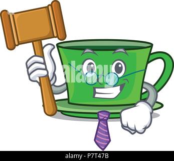 Judge tea cup mascot cartoon Stock Vector Image & Art - Alamy