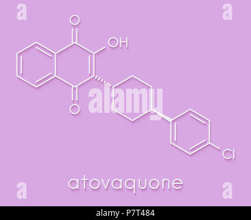 Atovaquone drug molecule. Skeletal formula Stock Photo - Alamy