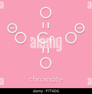 Chromate anion, chemical structure. Skeletal formula Stock Photo - Alamy