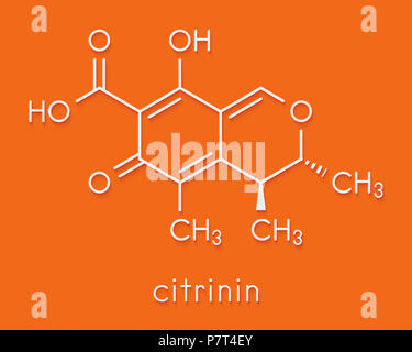Citrinin mycotoxin molecule. Skeletal formula Stock Photo - Alamy