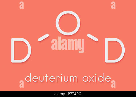 Deuterium oxide (heavy water) molecule. Skeletal formula Stock Photo ...