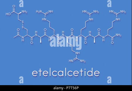Etelcalcetide drug molecule. Skeletal formula Stock Photo - Alamy