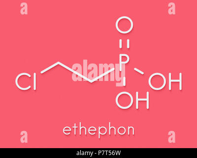 Ethephon plant growth regulator molecule. Skeletal formula Stock Photo ...