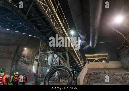 Spital am Semmering: cavern underground construction site at Semmering-Basistunnel (Semmering ...