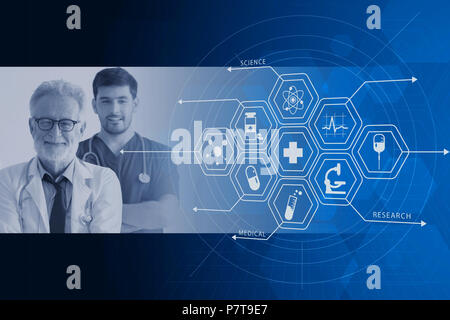 Modern mix media overlay Science Medical Healthcare graphic icon ...