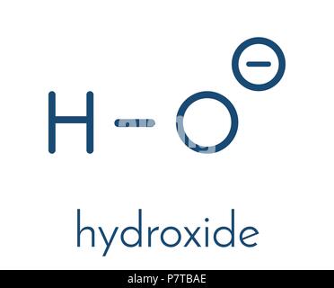 Hydroxide anion, chemical structure. Skeletal formula Stock Vector ...