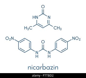 Nicarbazin coccidiostat mixture. Skeletal formula Stock Vector Image ...