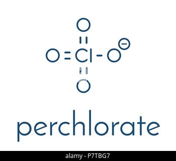 Sodium perchlorate, chemical structure. Skeletal formula Stock Vector ...