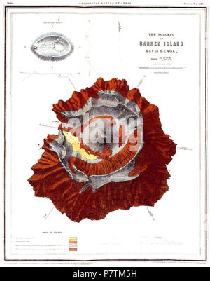Barren Island map Stock Photo - Alamy