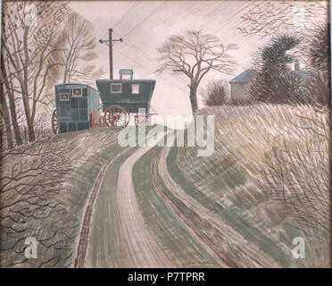 Caravans 1936 by Eric Ravilious Stock Photo - Alamy
