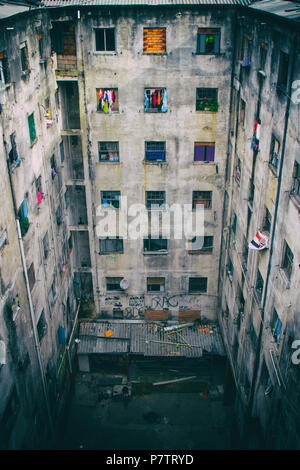 Internal view of a vertical slum Stock Photo - Alamy