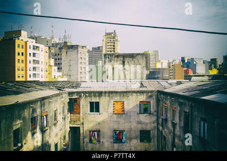 Megalopolis skyline from an eroded building Stock Photo - Alamy