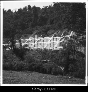 Iran, Firuzkuh (Firuz Kuh, Firouzkouh): A bridge between two rocks ...