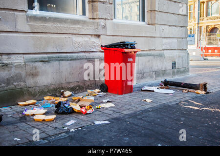 Red Biffa waste wheelie bin Stock Photo: 29039541 - Alamy