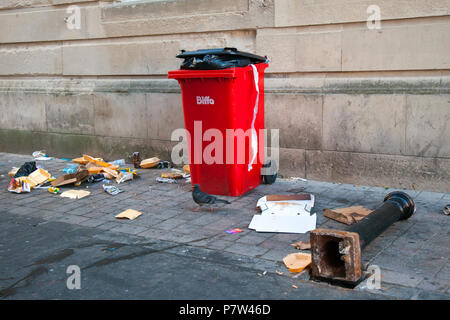 Red Biffa waste wheelie bin Stock Photo: 29039541 - Alamy