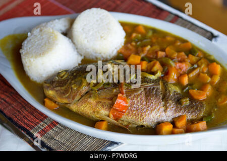 Fish Stew, Tilapia Ugandan (Ngege), with Carrots Tomatoes Onions Green ...